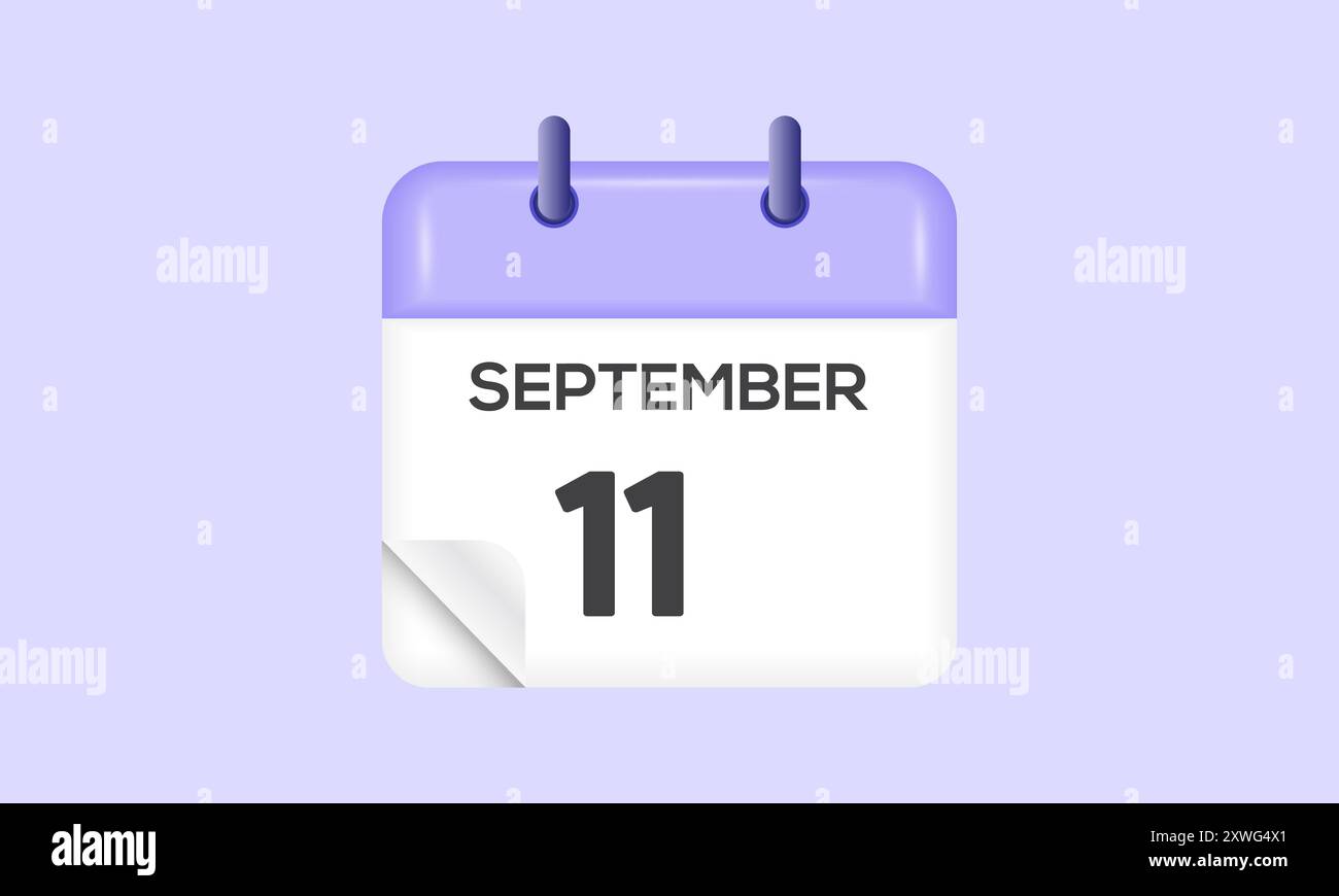 September 11 - calendar and Time planner. Daily Calendar Icon reminder ...