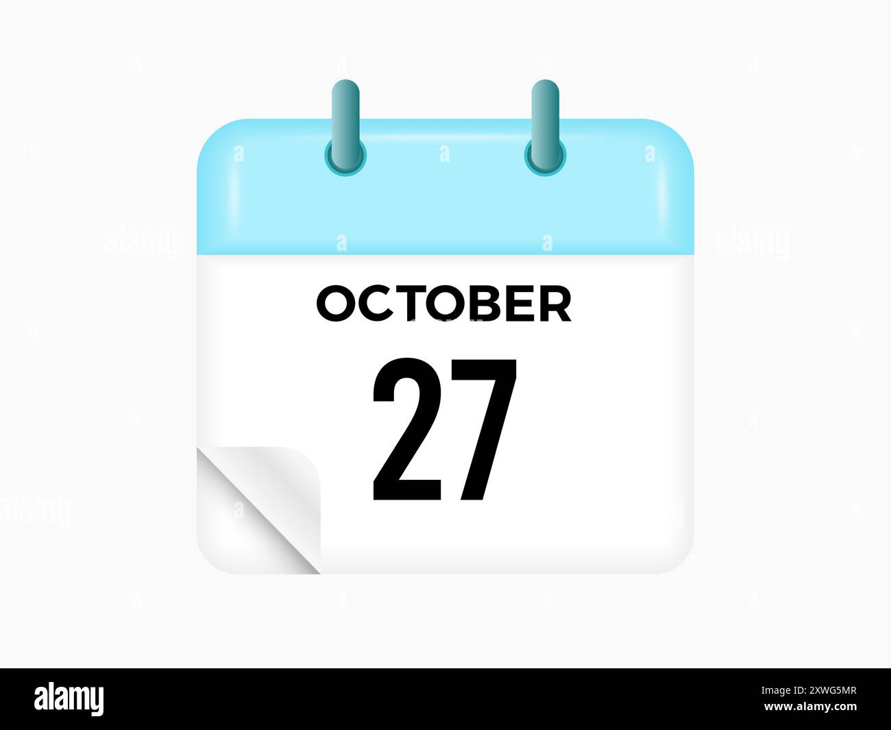 October 27 - calendar and Time planner. Daily Calendar Icon reminder ...