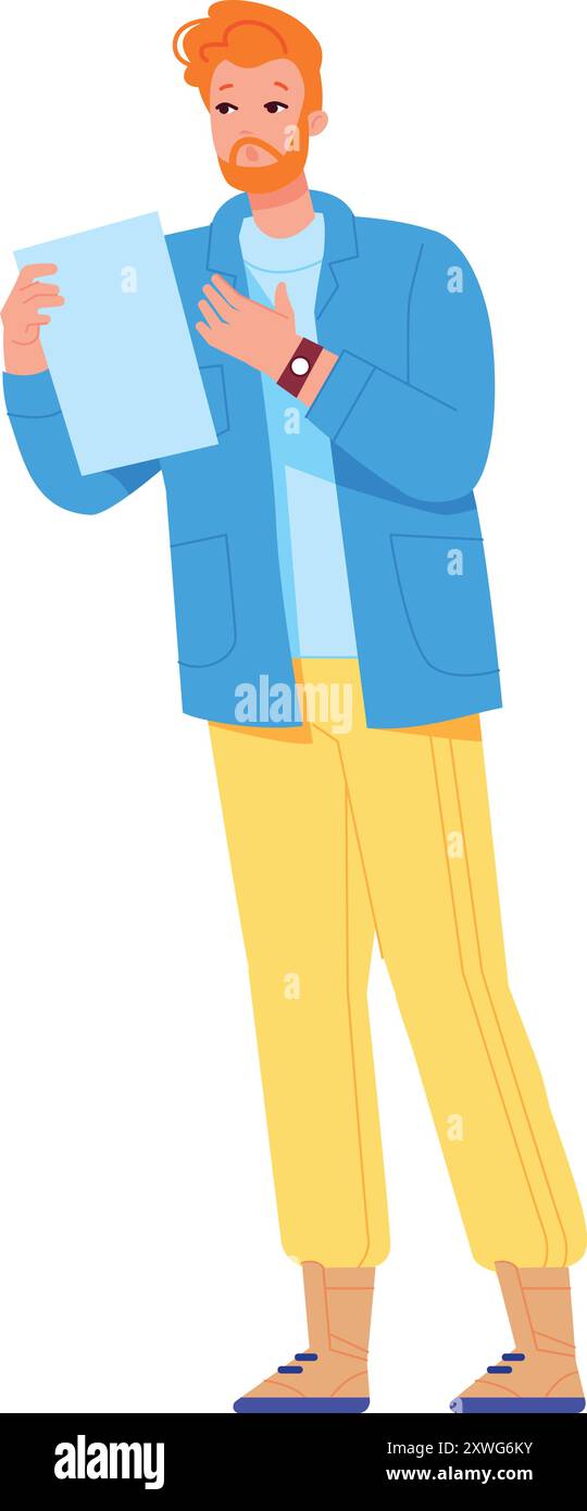 Actor playing role. Movie scene emotional performance isolated on white ...