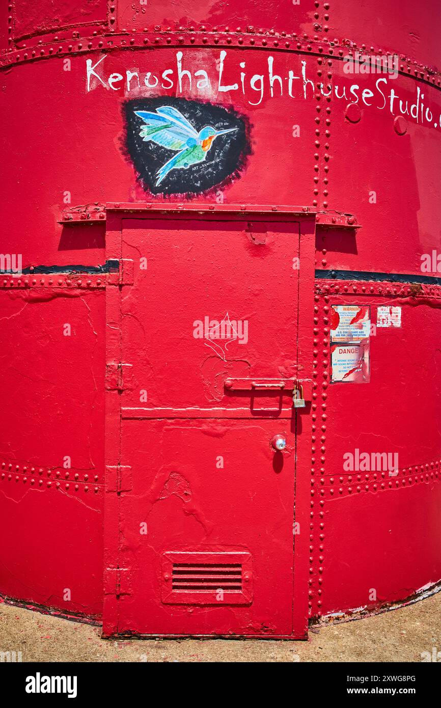 Kenosha Lighthouse Studio Entrance with Hummingbird Mural Eye Level ...