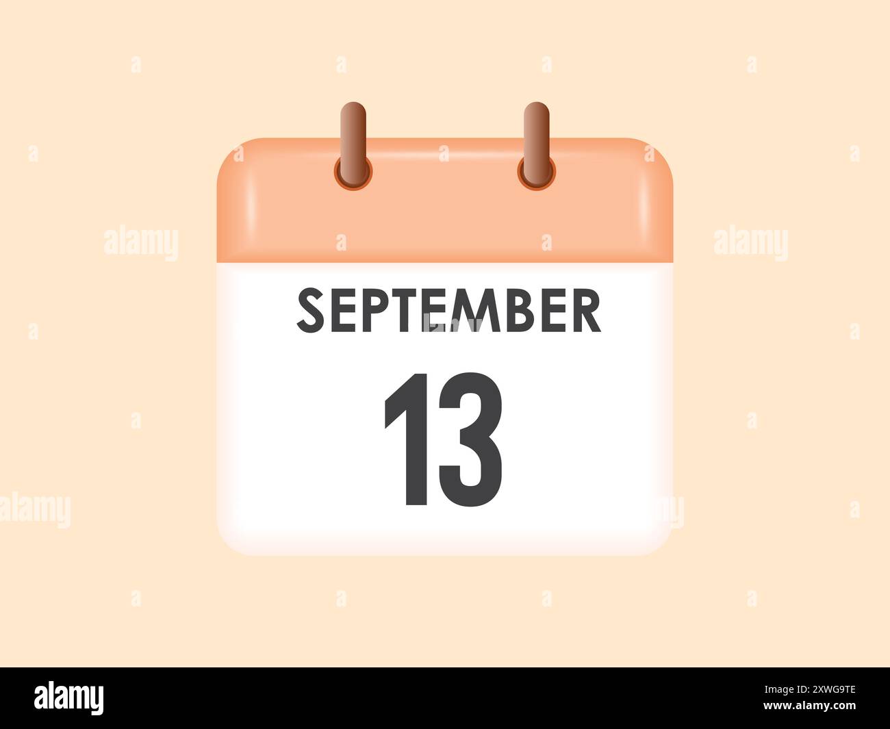 September 13 - calendar and Time planner. Daily Calendar Icon reminder ...