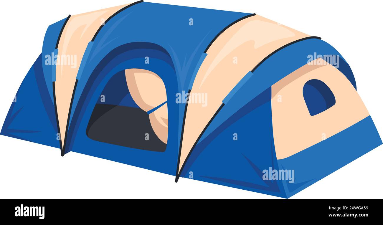 Camping tent cartoon Cut Out Stock Images & Pictures - Alamy