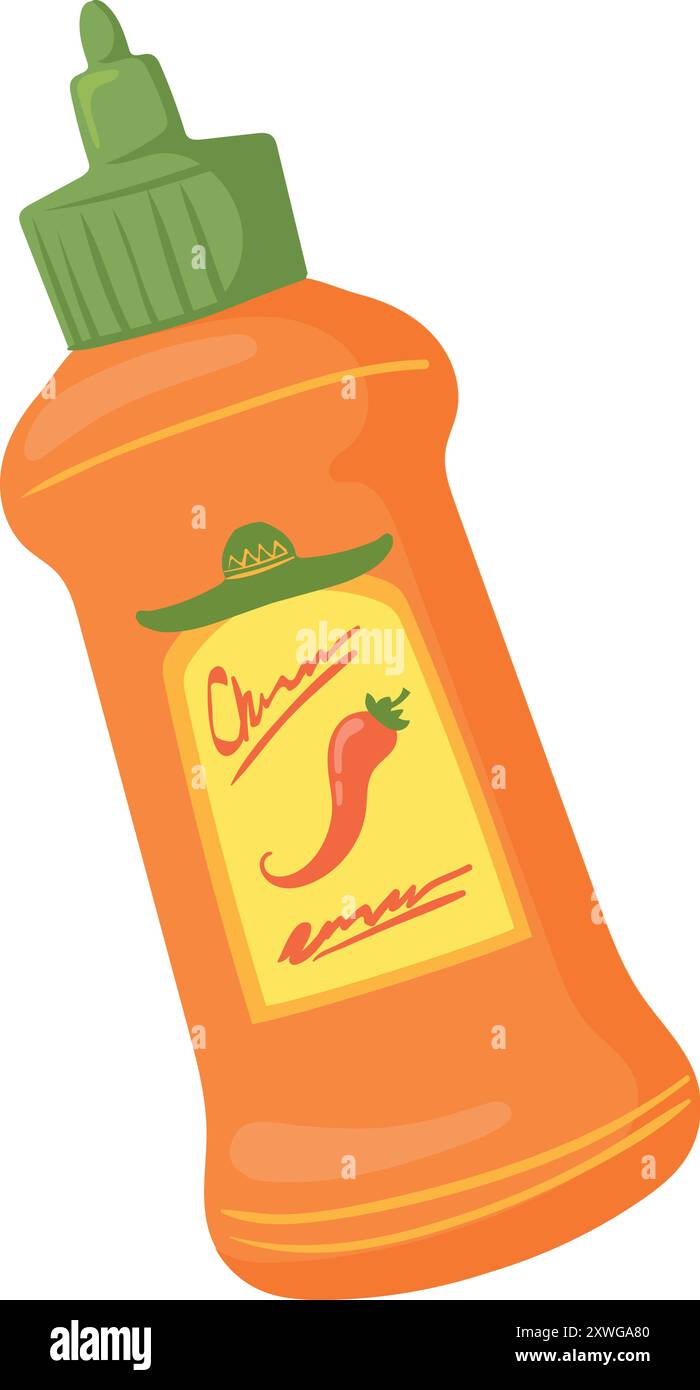 Tabasco spice bottle. Hot sauce cartoon icon isolated on white ...