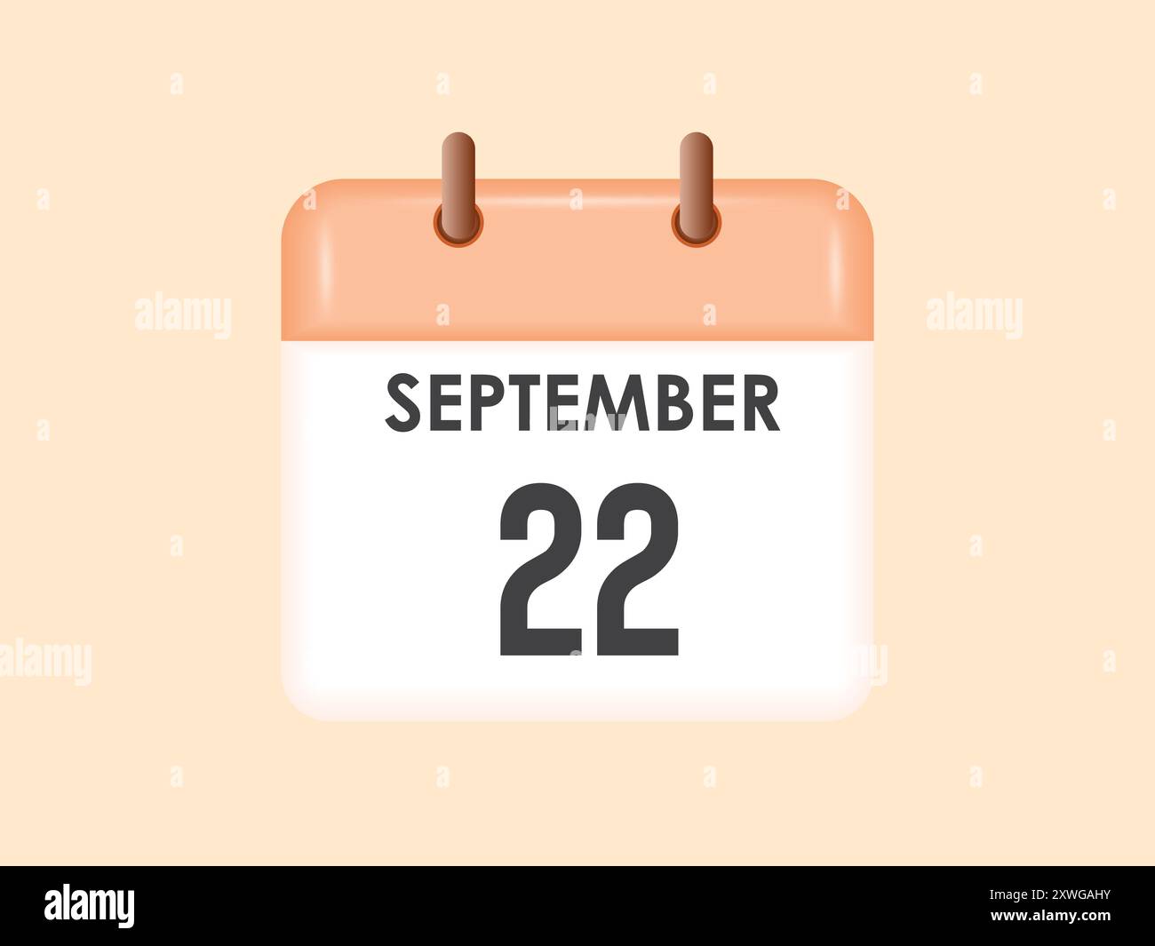 September 22 - calendar and Time planner. Daily Calendar Icon reminder ...