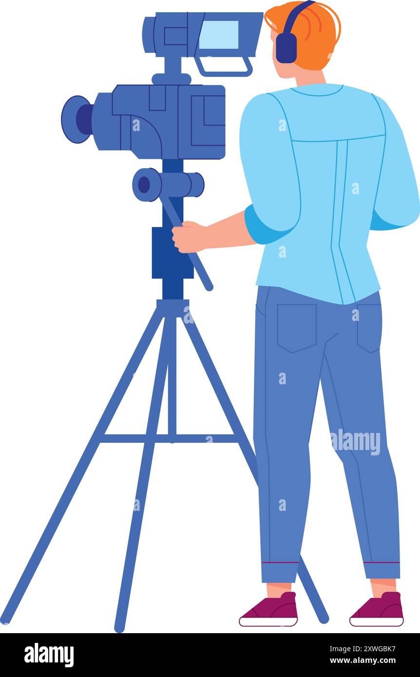 Cameraman character hi-res stock photography and images - Alamy