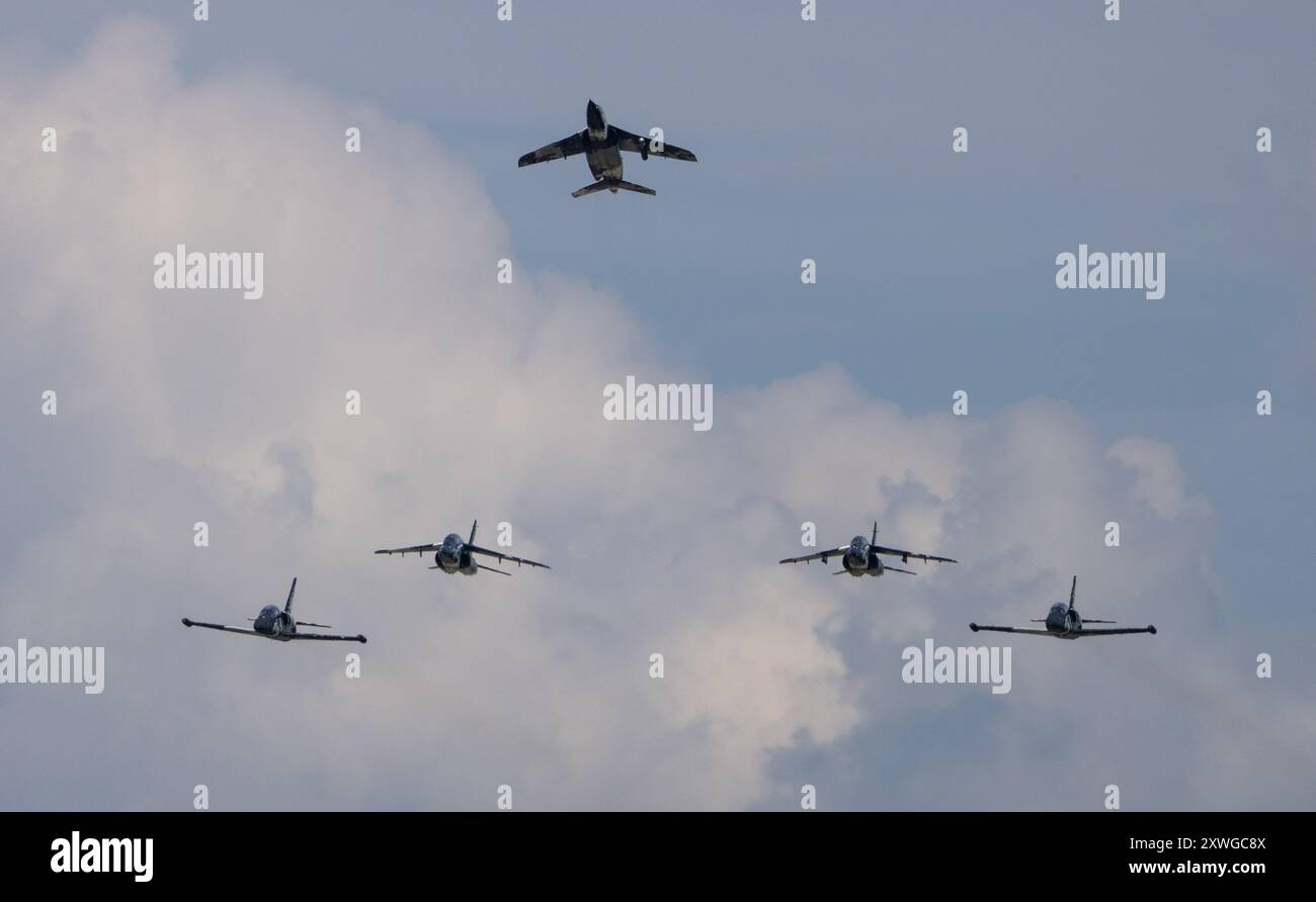 Kennedy Space Center, USA. 19th Aug, 2024. Jet flyover and briefing ...