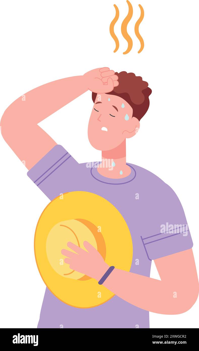 Summer heat hot tired Stock Vector Images - Alamy