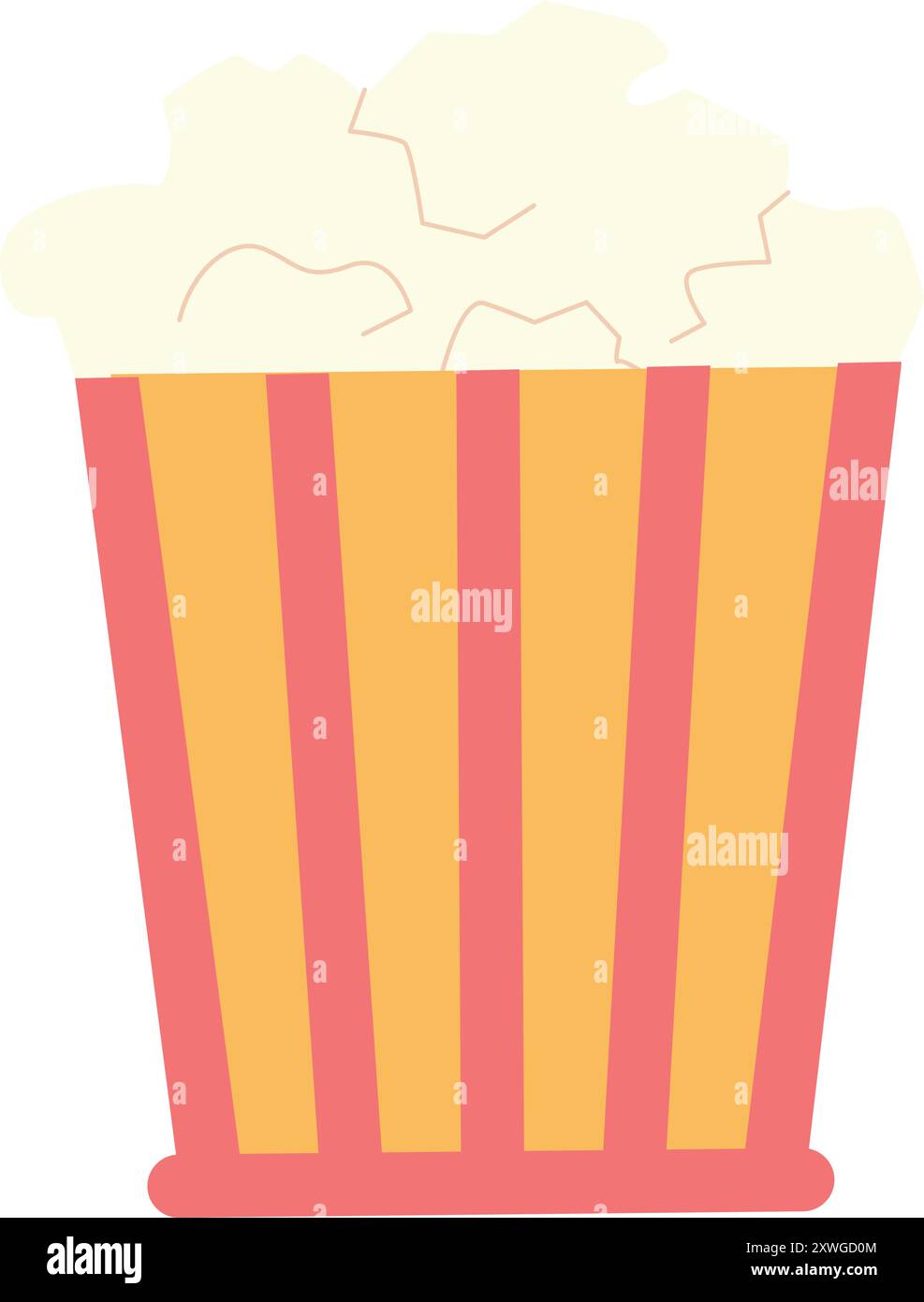 Popcorn bucket color icon. Cinema snack symbol isolated on white ...