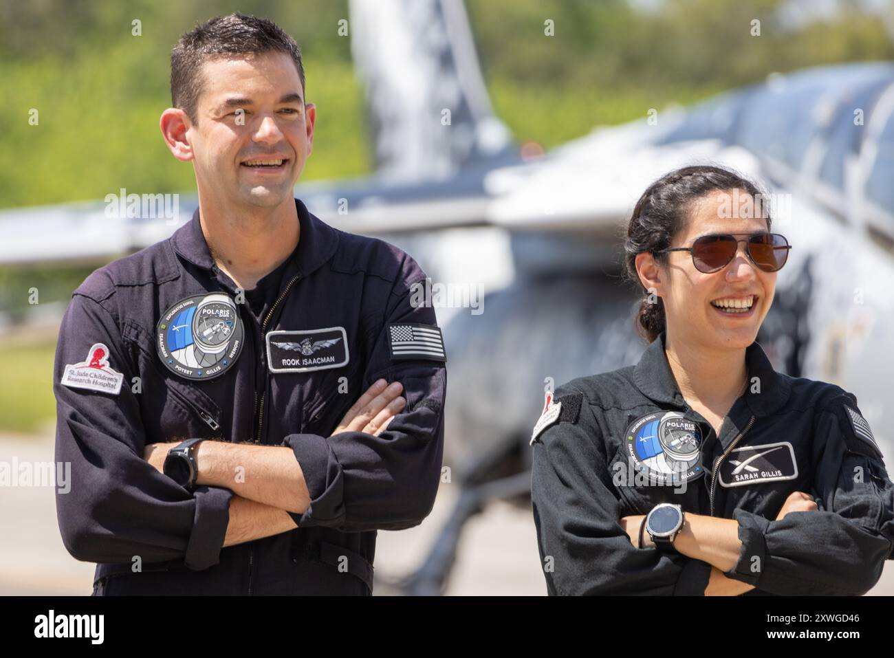 Kennedy Space Center, USA. 19th Aug, 2024. Jet flyover and briefing ...