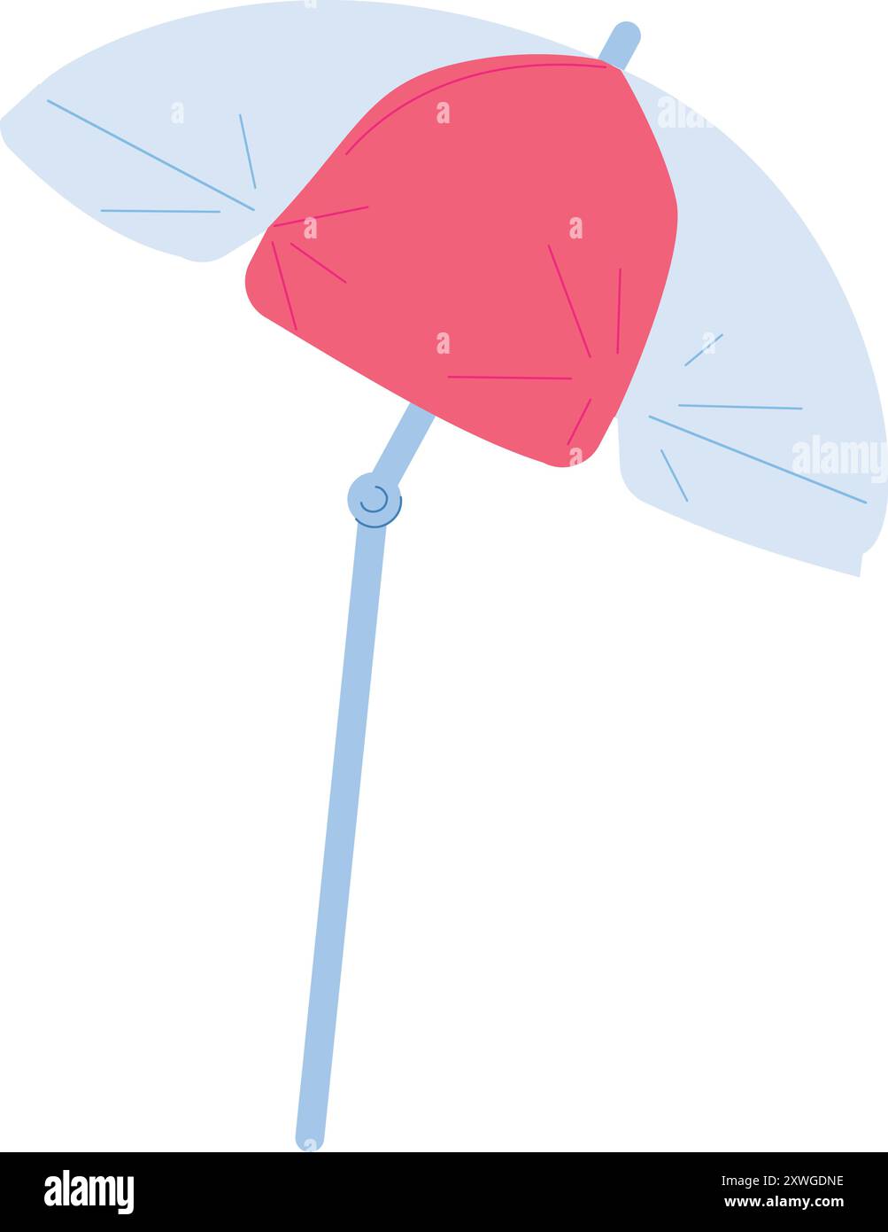 Sunshade color icon. Summer umbrella. Red parasol isolated on white ...