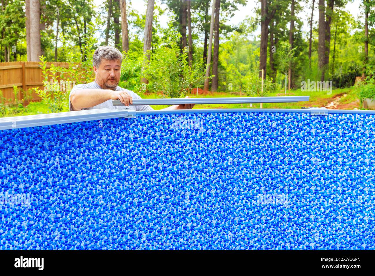 Backyard design with above ground pool hi-res stock photography and ...