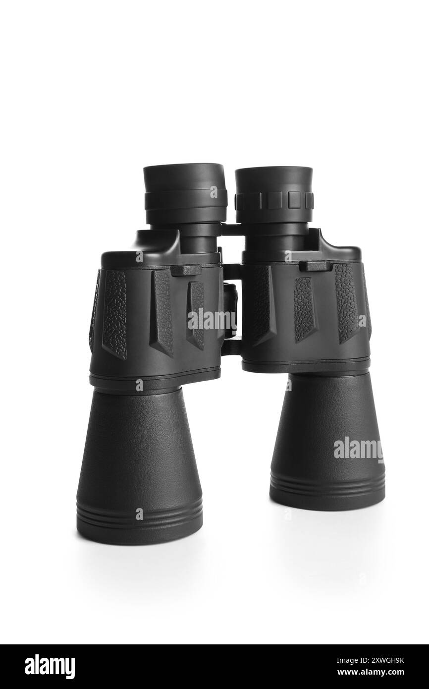 Modern binoculars on white background Stock Photo - Alamy