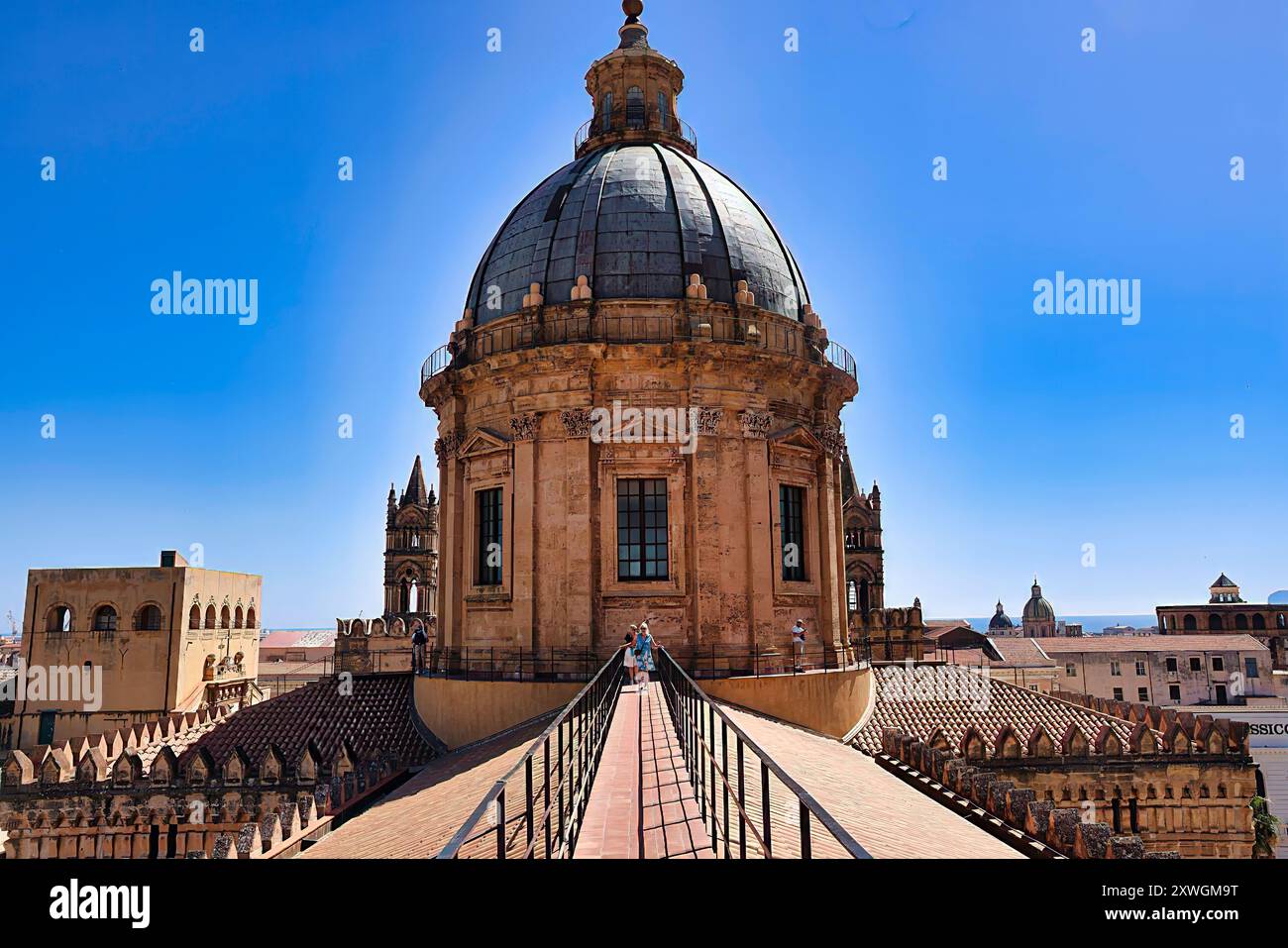 The Cathedral Dome, Palermo, Italia Stock Photo - Alamy