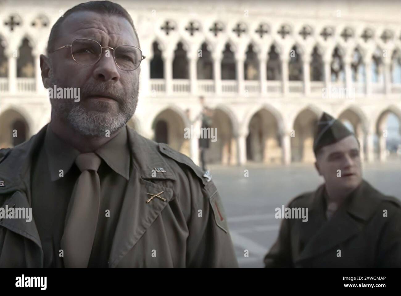 ACROSS THE RIVER AND INTO THE TREES, from left: Liev Schreiber, Josh ...