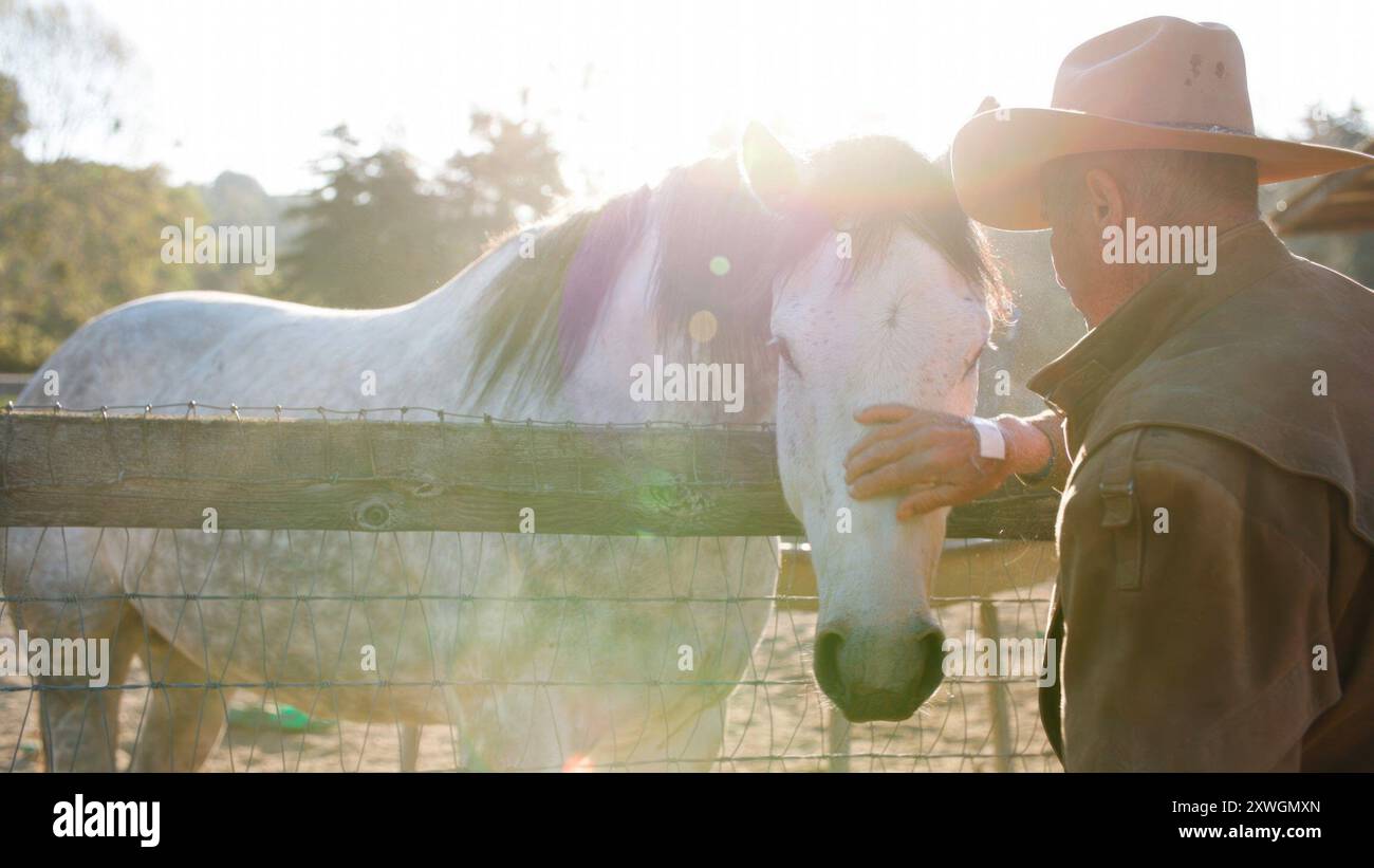 THE COWBOY AND THE QUEEN, horse trainer Monty Roberts at Flag is Up ...