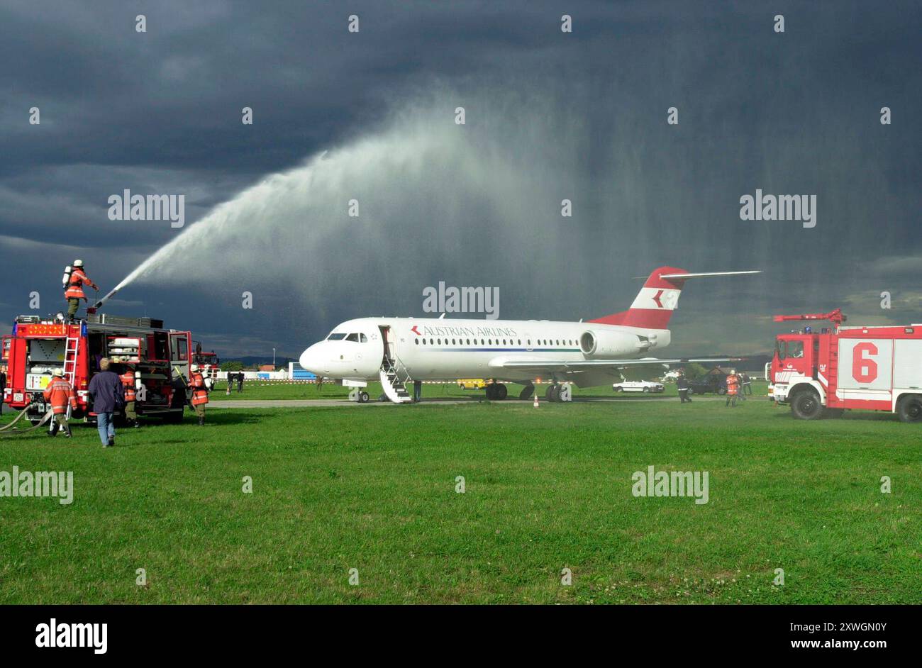 plane crash after technical or human error, accident in aviation plane ...