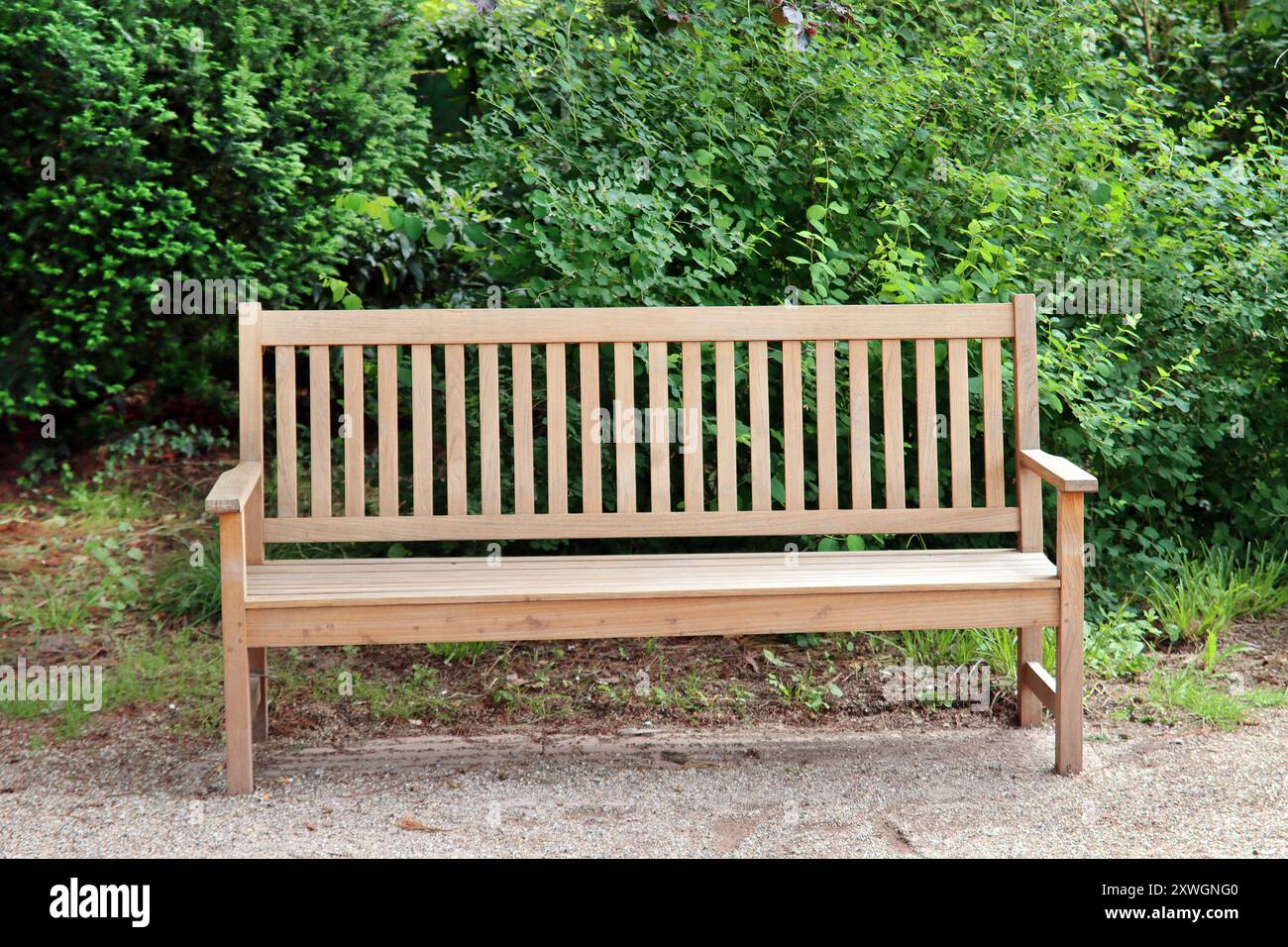 wooden bench in the park, Germany Stock Photo - Alamy