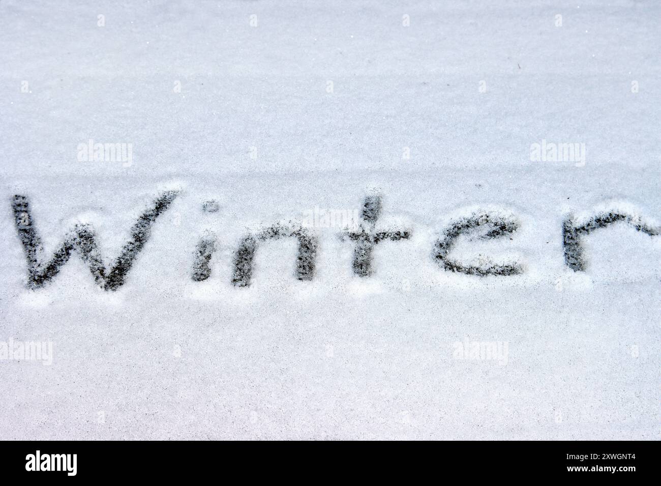 Words written in snow hi-res stock photography and images - Alamy