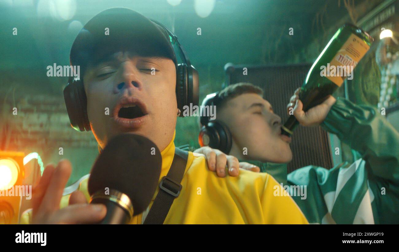 KNEECAP, from left: Moglai Bap, Mo Chara, 2024. © Sony Pictures ...