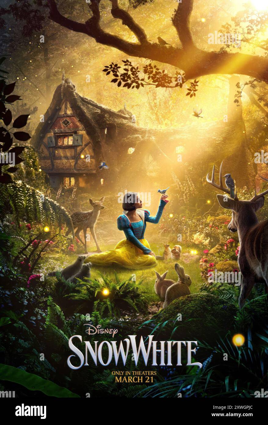 SNOW WHITE, advance poster, Rachel Zegler as Snow White, 2025. © Walt ...