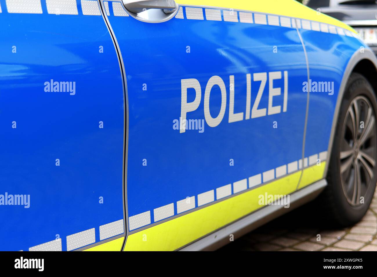 German police car, detail, Germany Stock Photo - Alamy