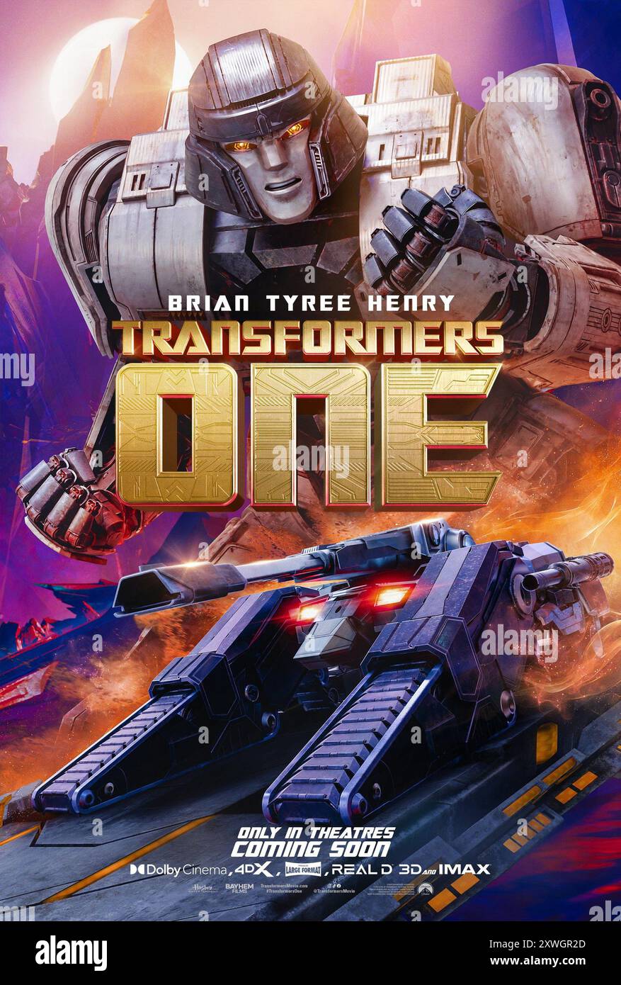 TRANSFORMERS ONE, US character poster, Megatron (voice: Brian Tyree ...