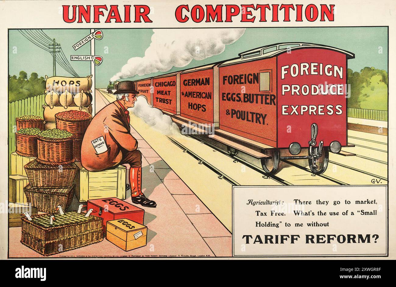 Tariff Reform Act Poster. Unfair Competition. - British Political ...