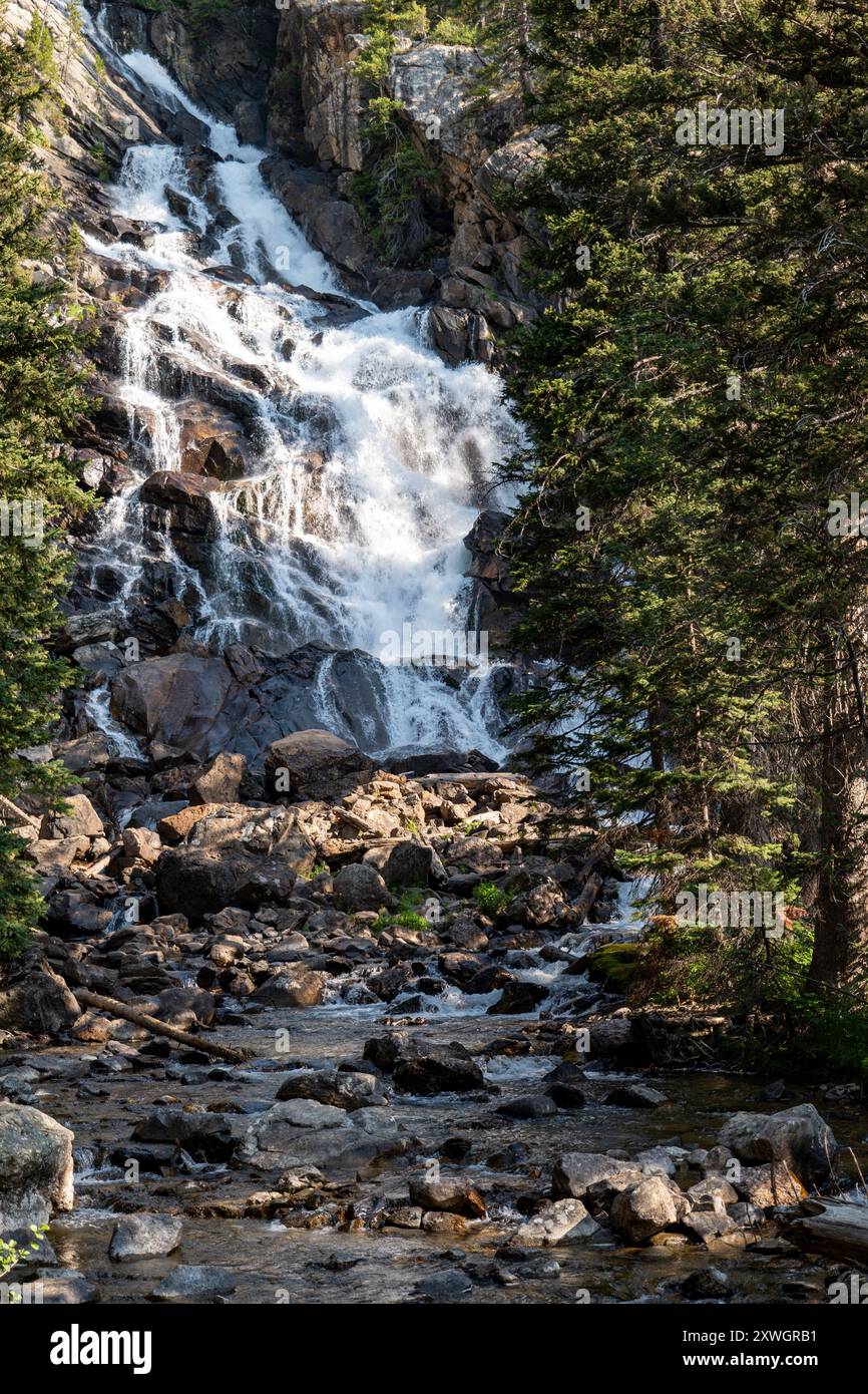 Hidden Falls in Grand Teton National Park Stock Photo - Alamy