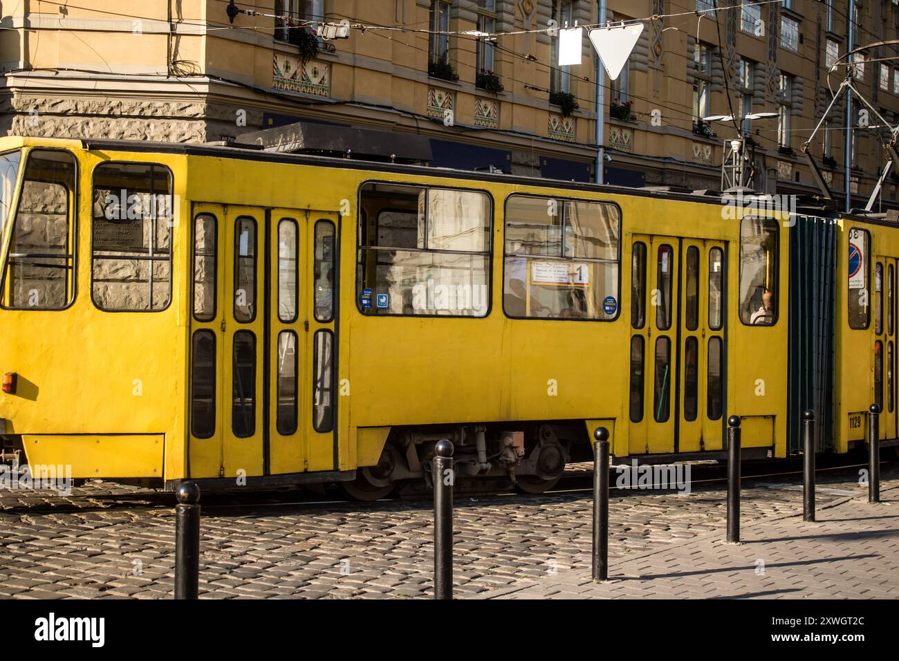 Lviv, Ukraine, August 18, 2024 Lviv tram continues to operate while the ...