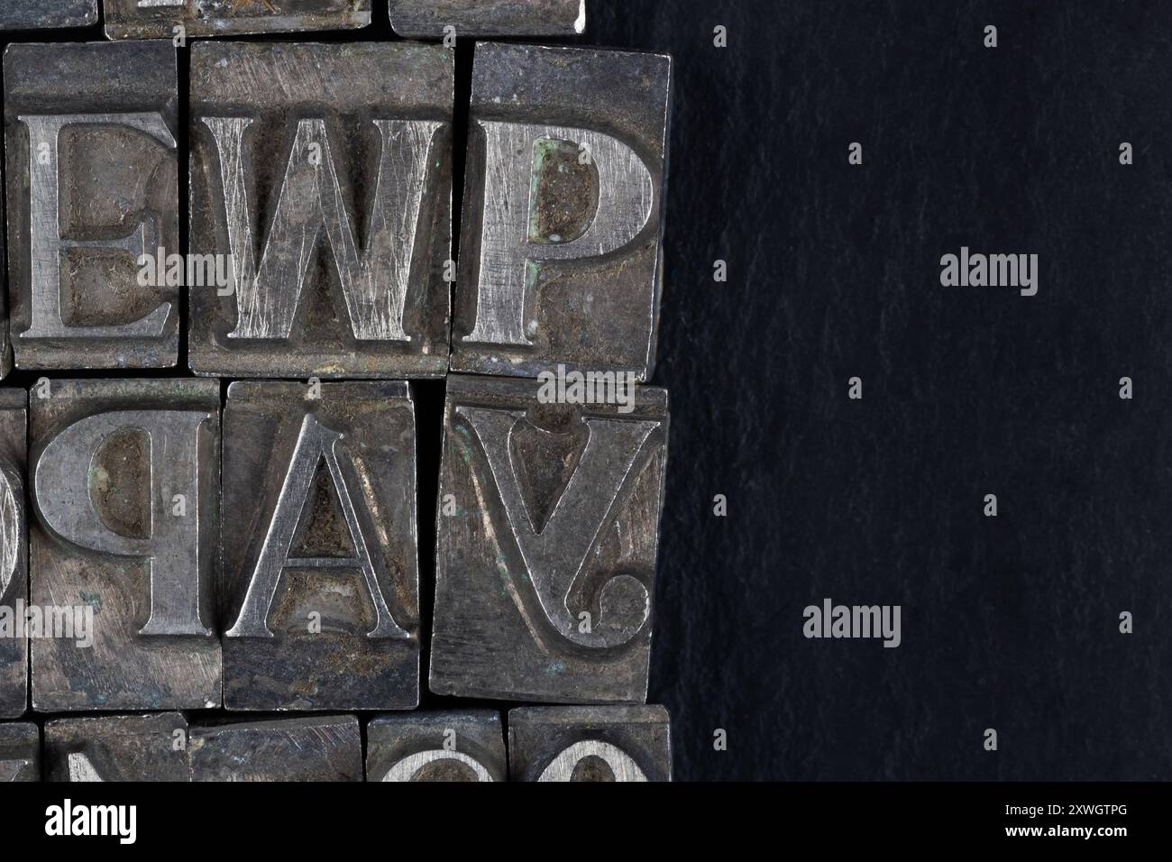 movable type alphabet set background Stock Photo - Alamy