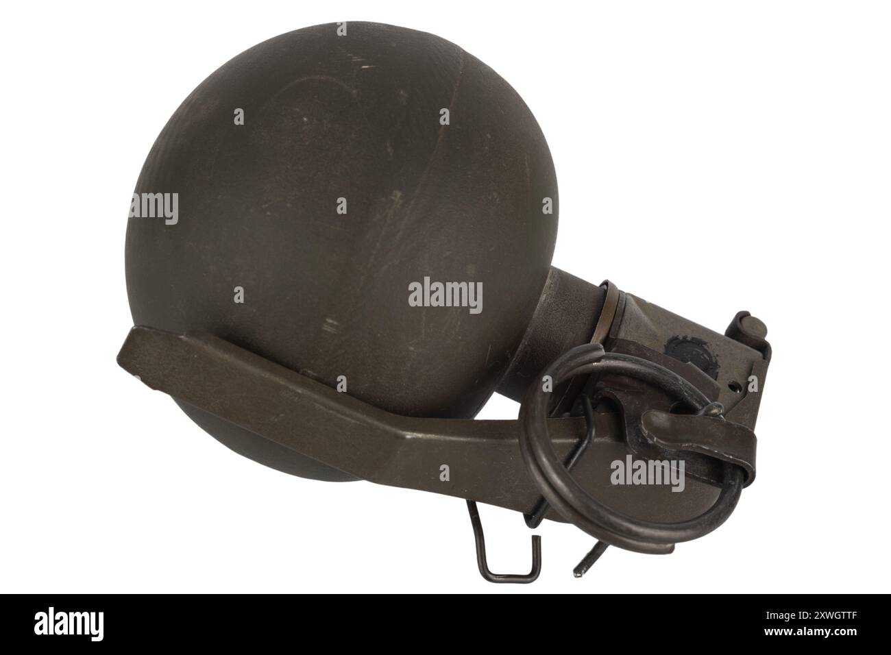 M67 fragmentation hand grenade isolated on white background Stock Photo ...