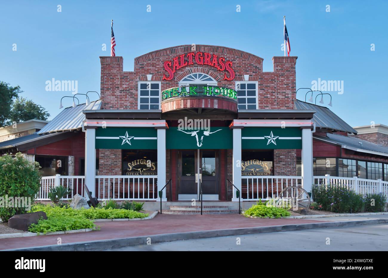 Houston, Texas USA 06-30-2024: Saltgrass Steak House restaurant ...