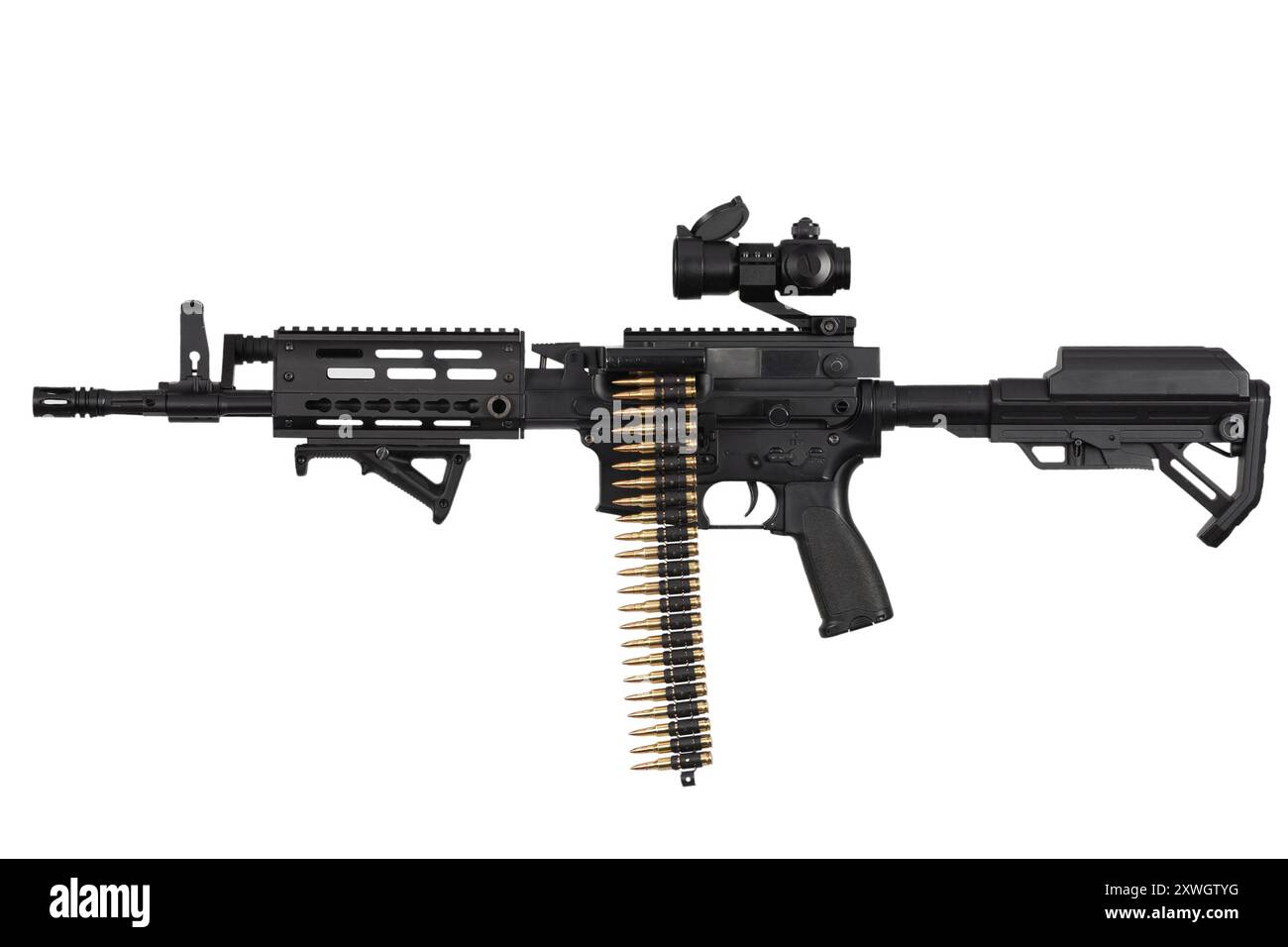 Carbine with belt-fed upper receiver that convert AR-15 or M16 from a ...