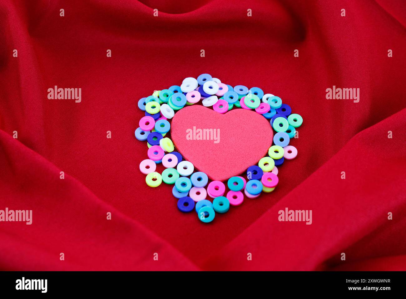 Seamless colorful heart pattern hi-res stock photography and images - Alamy