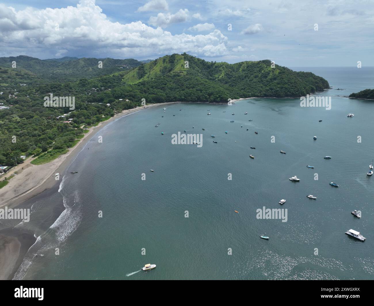 Aerial View of Playas del Coco - Coco Beach in Guanacaste, Costa Rica ...