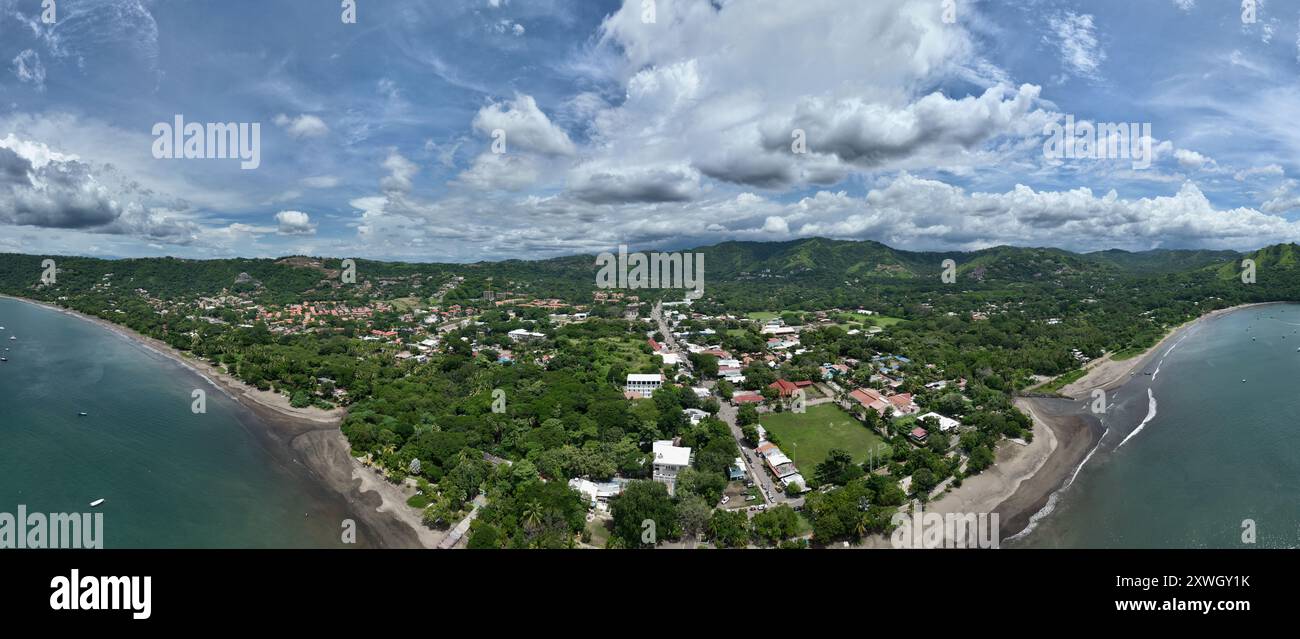 Aerial View of Playas del Coco - Coco Beach in Guanacaste, Costa Rica ...