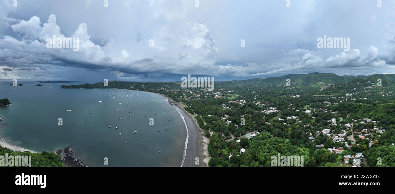 Aerial View of Playas del Coco - Coco Beach in Guanacaste, Costa Rica ...