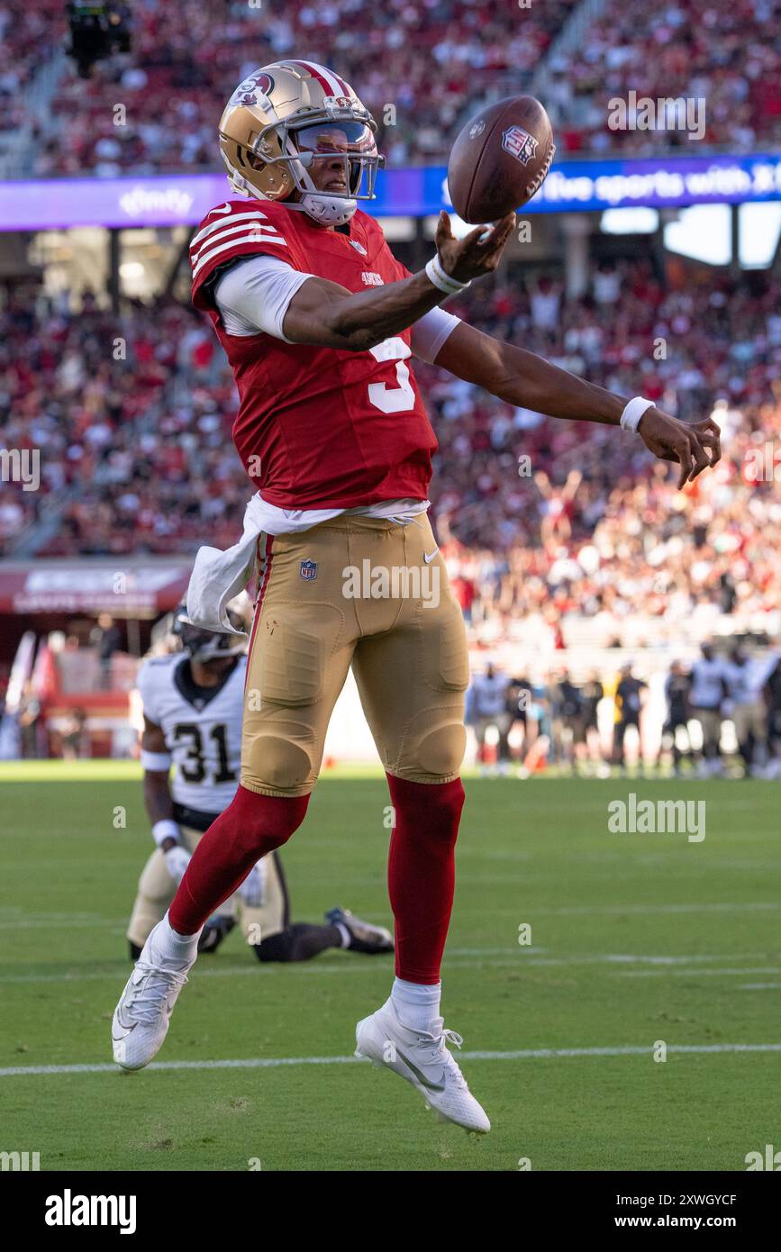 August 18, 2024; Santa Clara, CA, USA; San Francisco 49ers quarterback ...