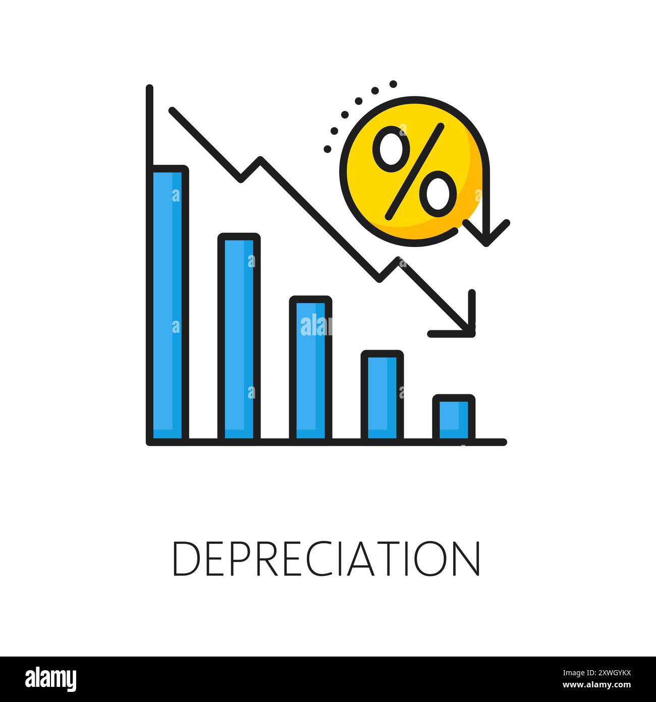 Inflation financial crisis color icon Stock Vector Images - Alamy