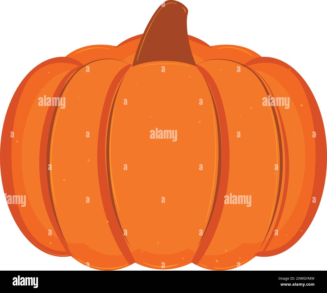 Orange pumpkin with simple and clean design Vector Stock Vector Image ...