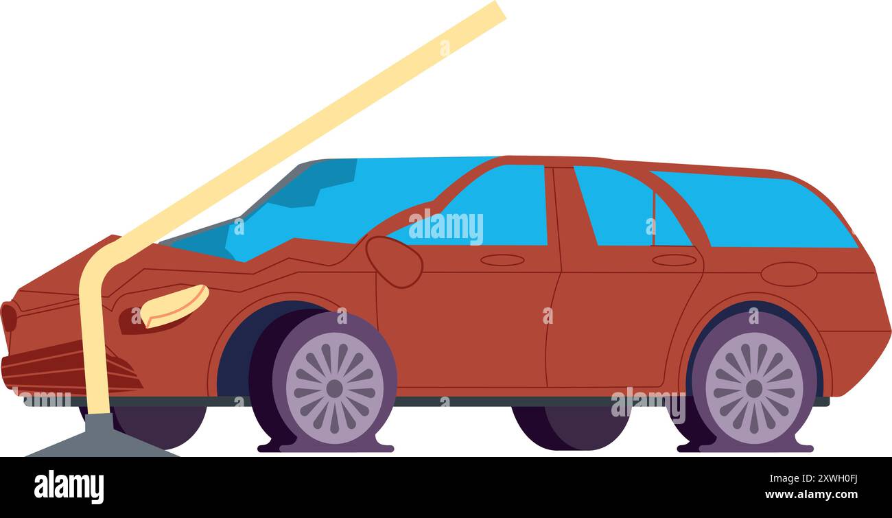 Crashed into debris Stock Vector Images - Alamy