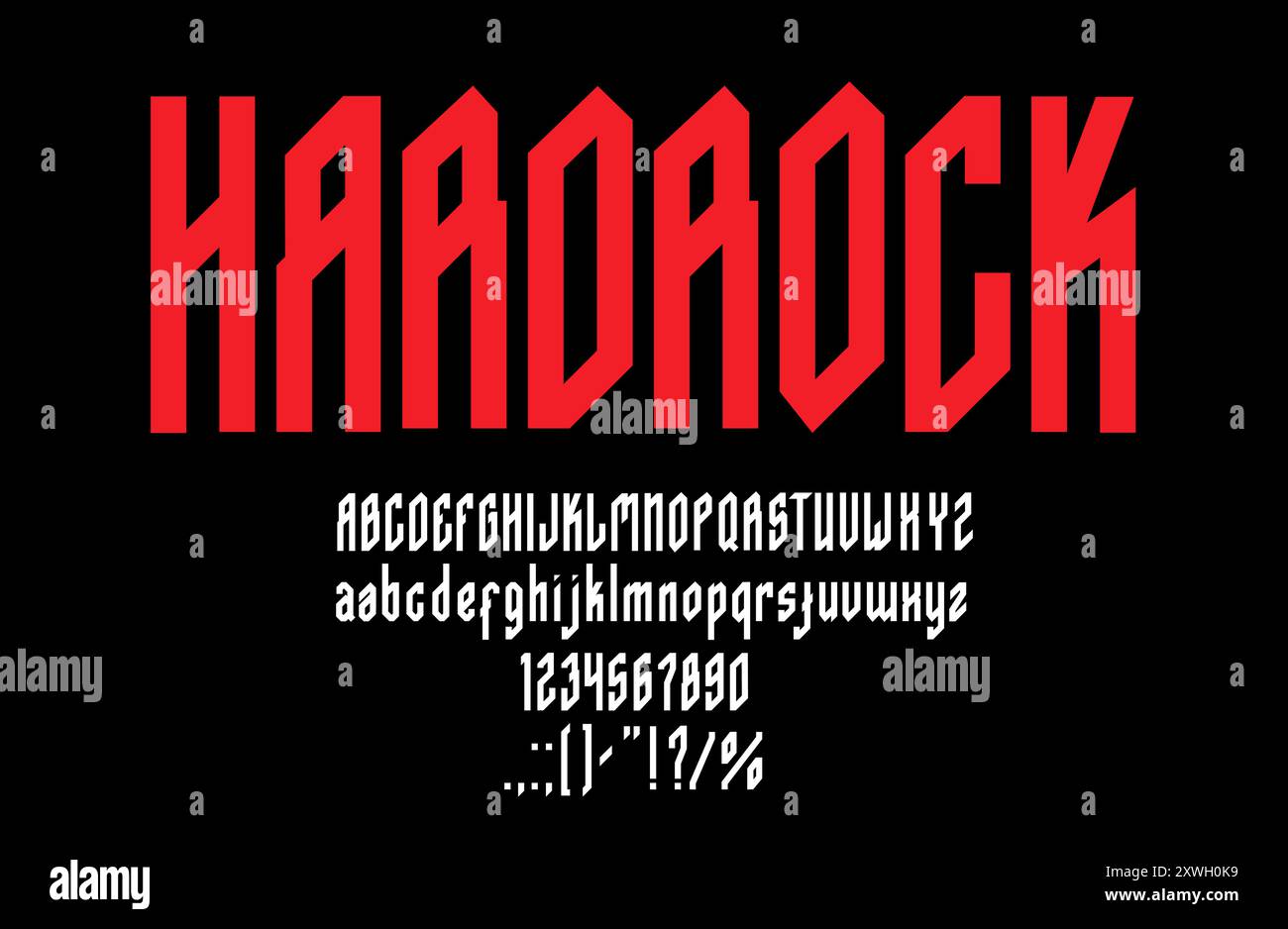 Rock music font, heavy metal music type, punk typeface, rock and roll ...