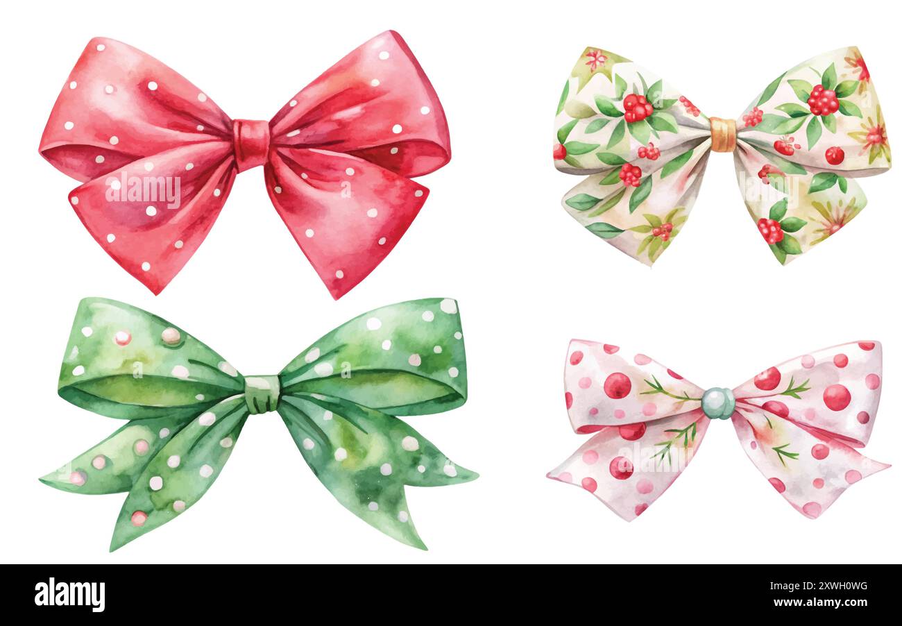 Watercolor christmas clipart hi-res stock photography and images - Alamy