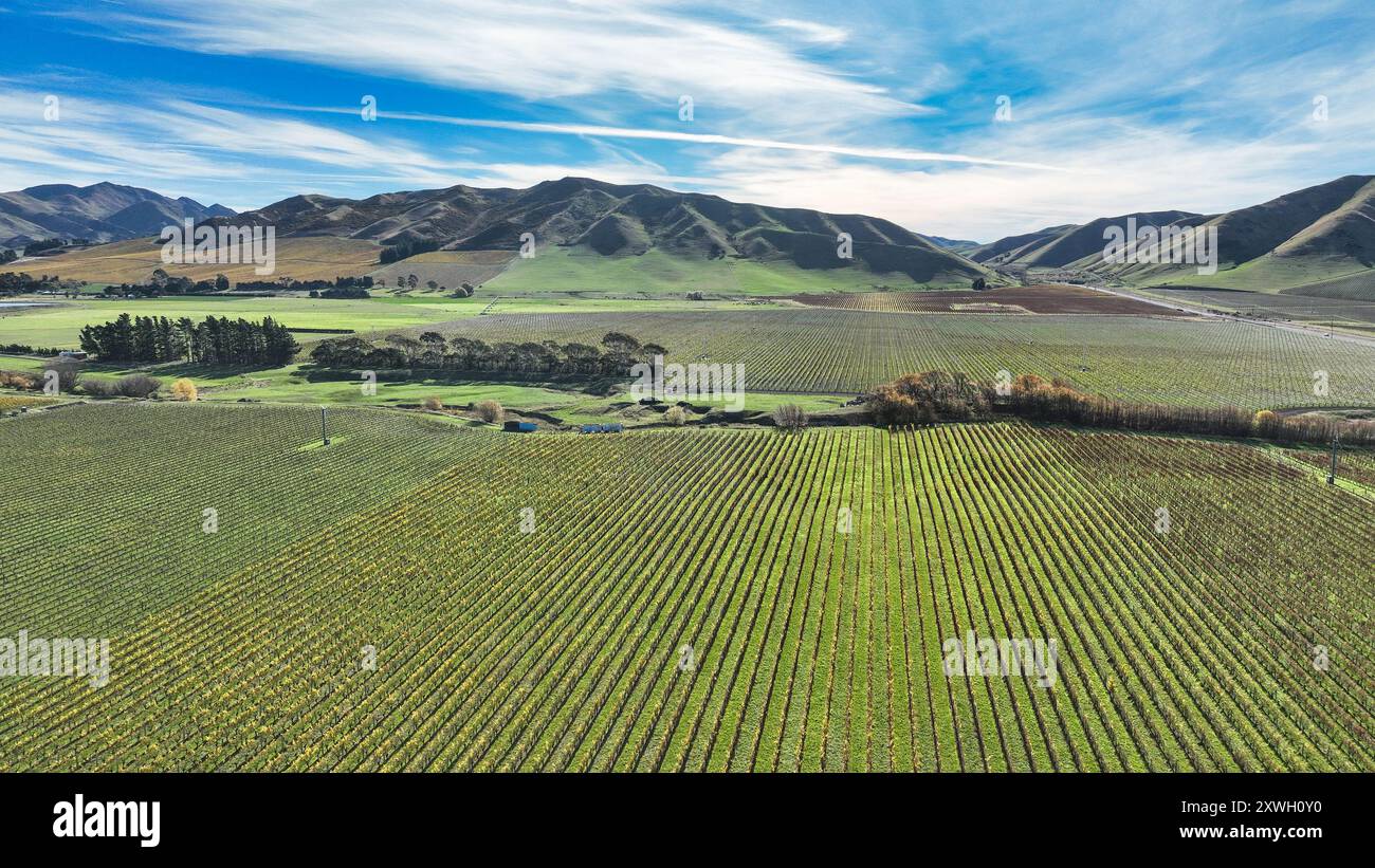 Drone perspective of agricultural fields highlighting the patterns ...