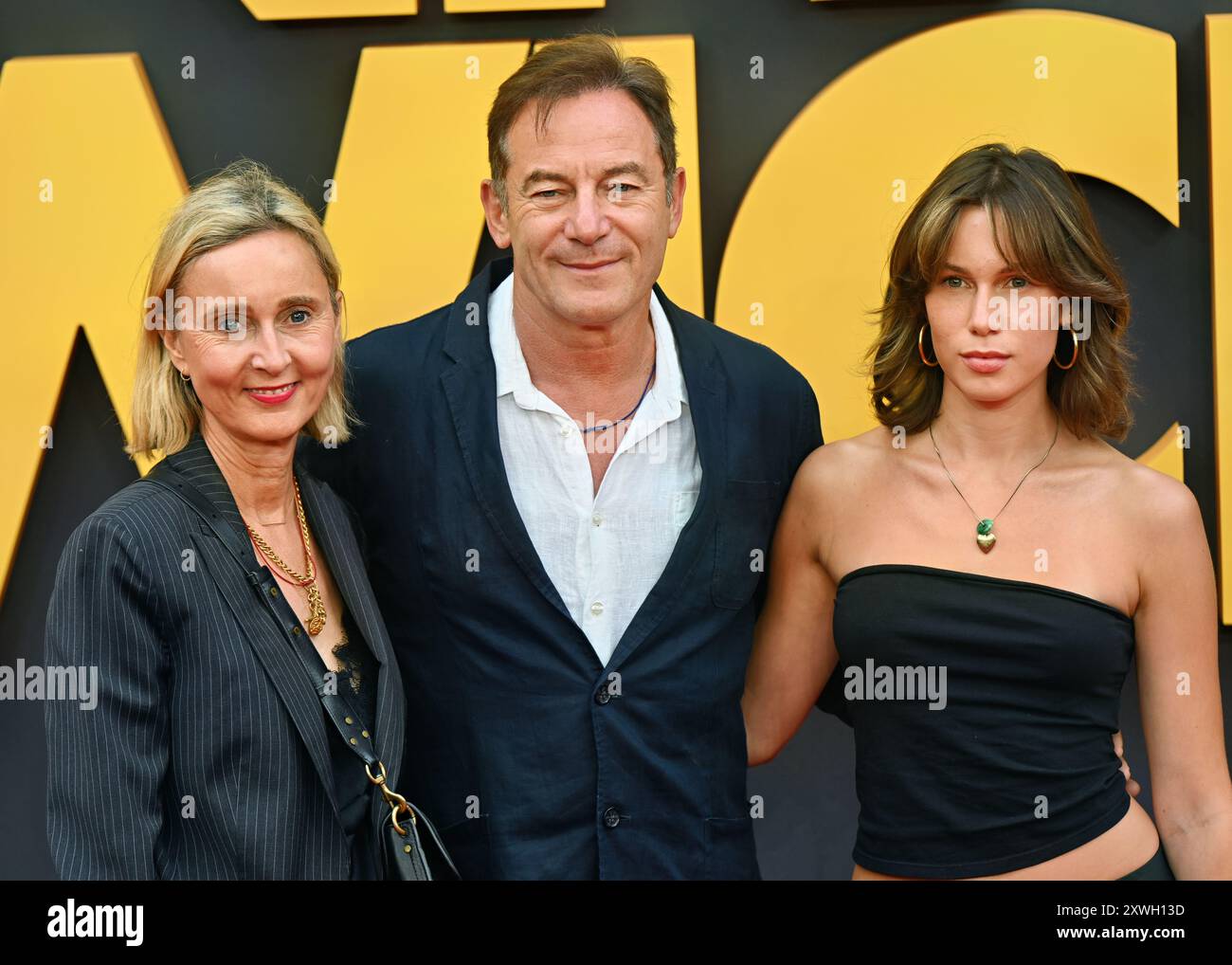 LONDON, UK. 19th Aug, 2024. Emma Hewitt, Jason Isaacs, Lily Isaacs ...