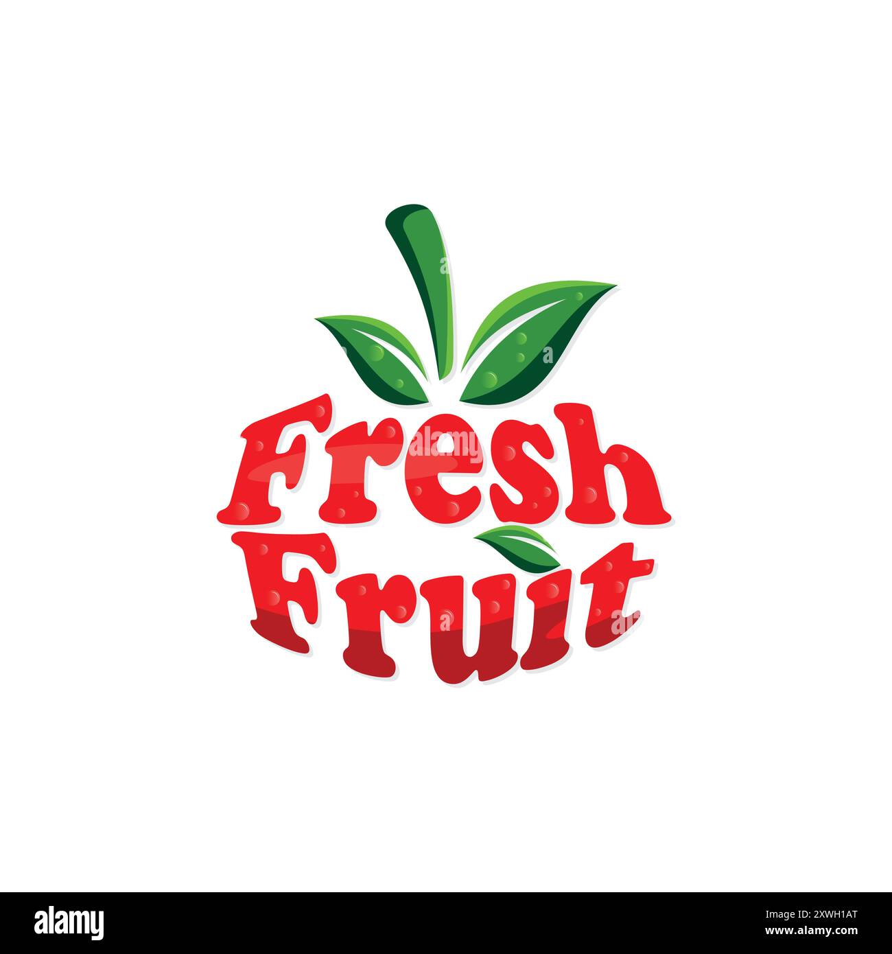 Fresh Fruit letter text effect typography template design. Vector ...