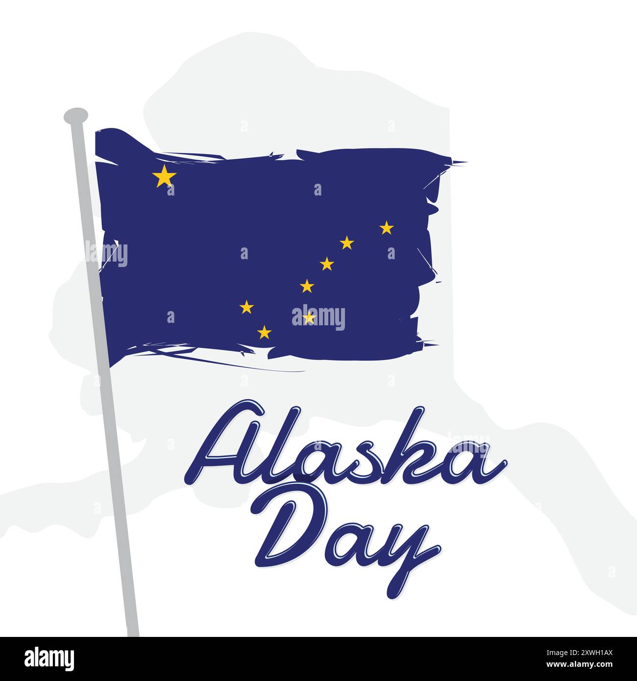 Alaska flag map hi-res stock photography and images - Alamy