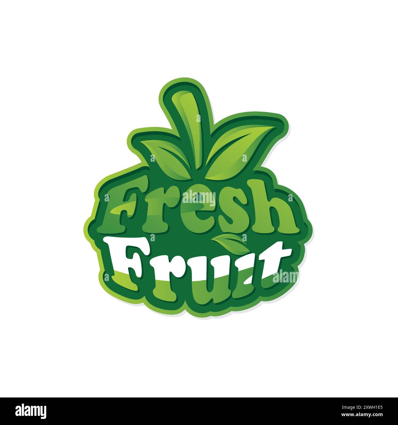 Fresh Fruit letter text effect typography template design. Vector ...