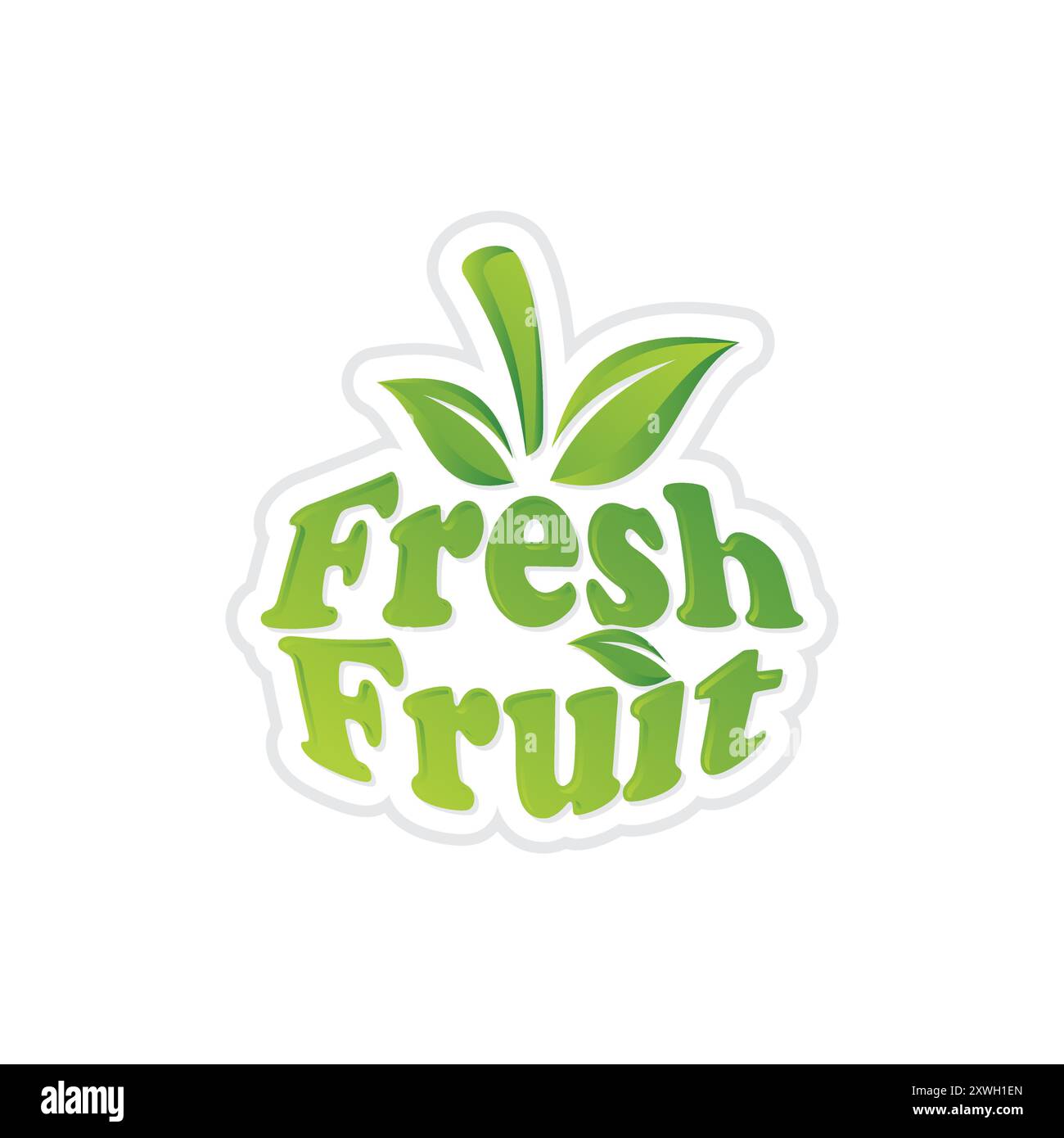 Fresh Fruit letter text effect typography template design. Vector ...