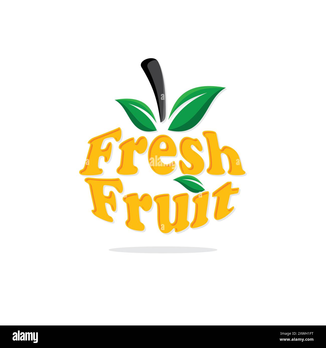 Fresh Fruit letter text effect typography template design. Vector ...
